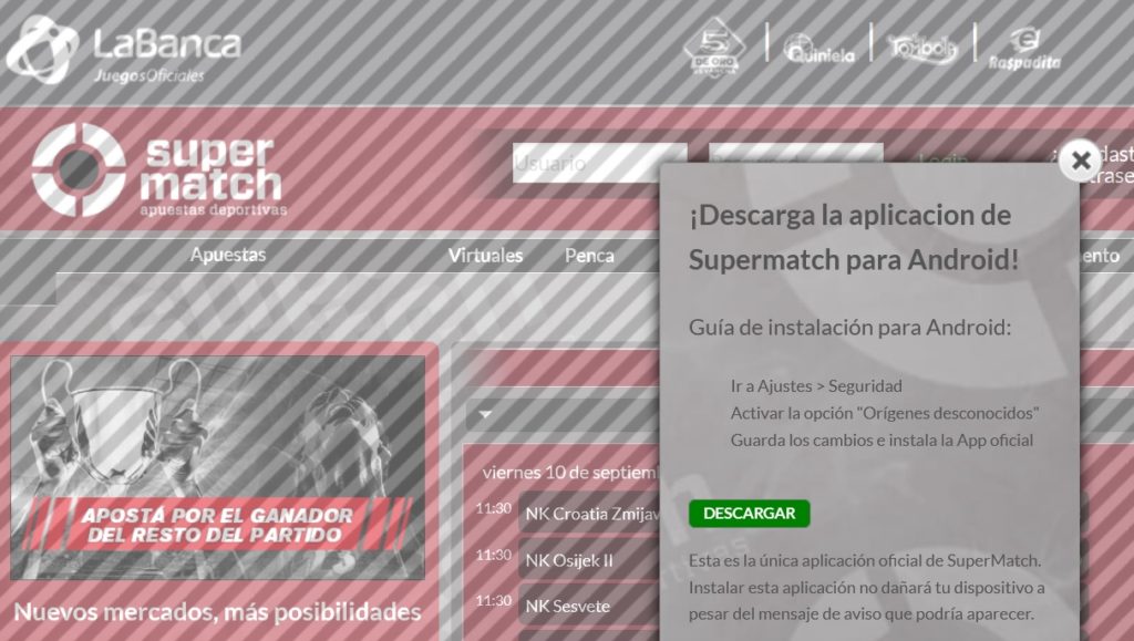 Supermatch App - apuestaonline.uy